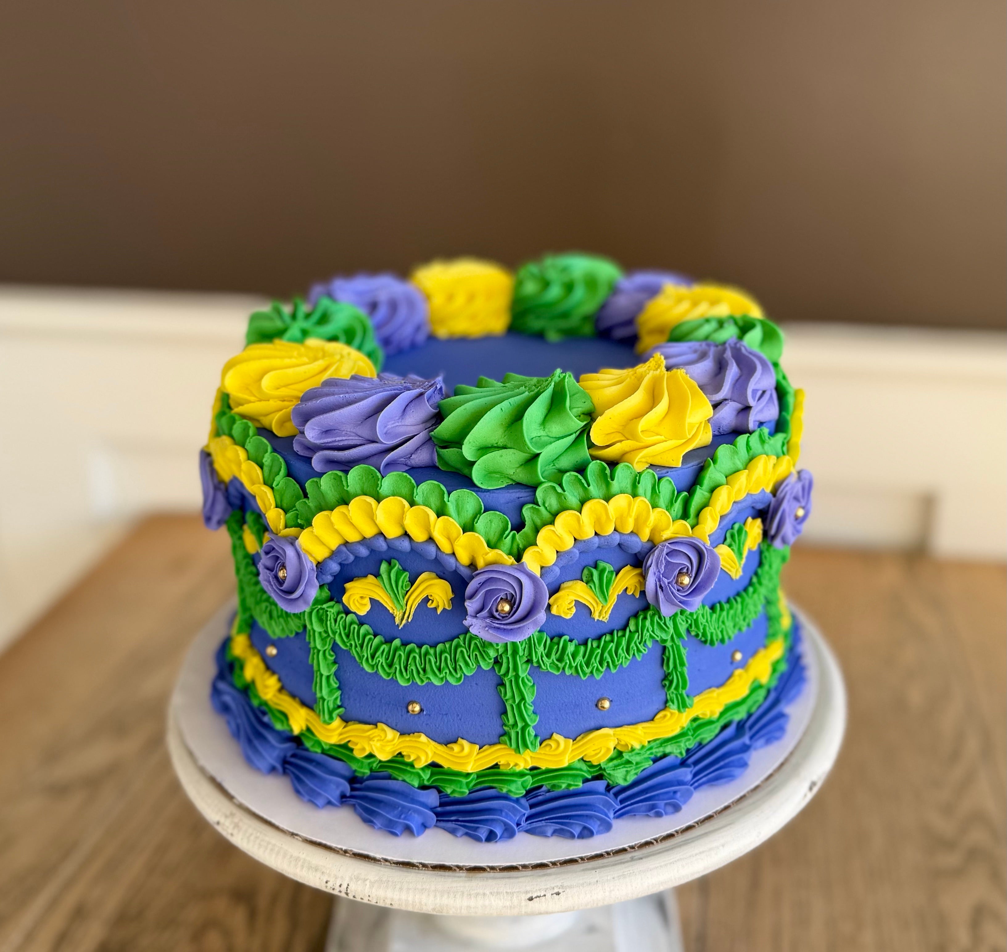 Mardi Gras Vintage Cake | Gigi's Cupcakes